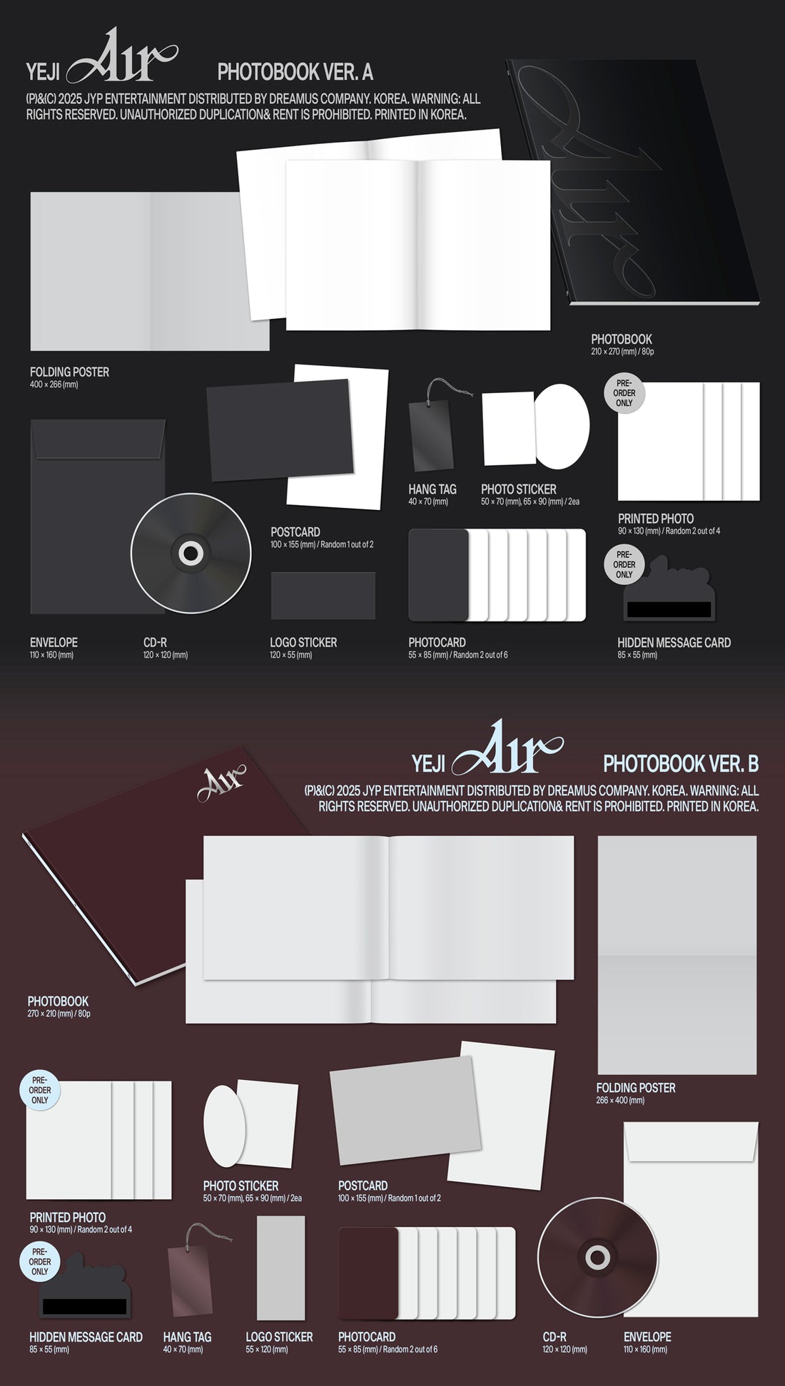 [PRE-ORDER BENEFIT] YEJI First Solo Album Air (Photobook Ver.) – Dear ...