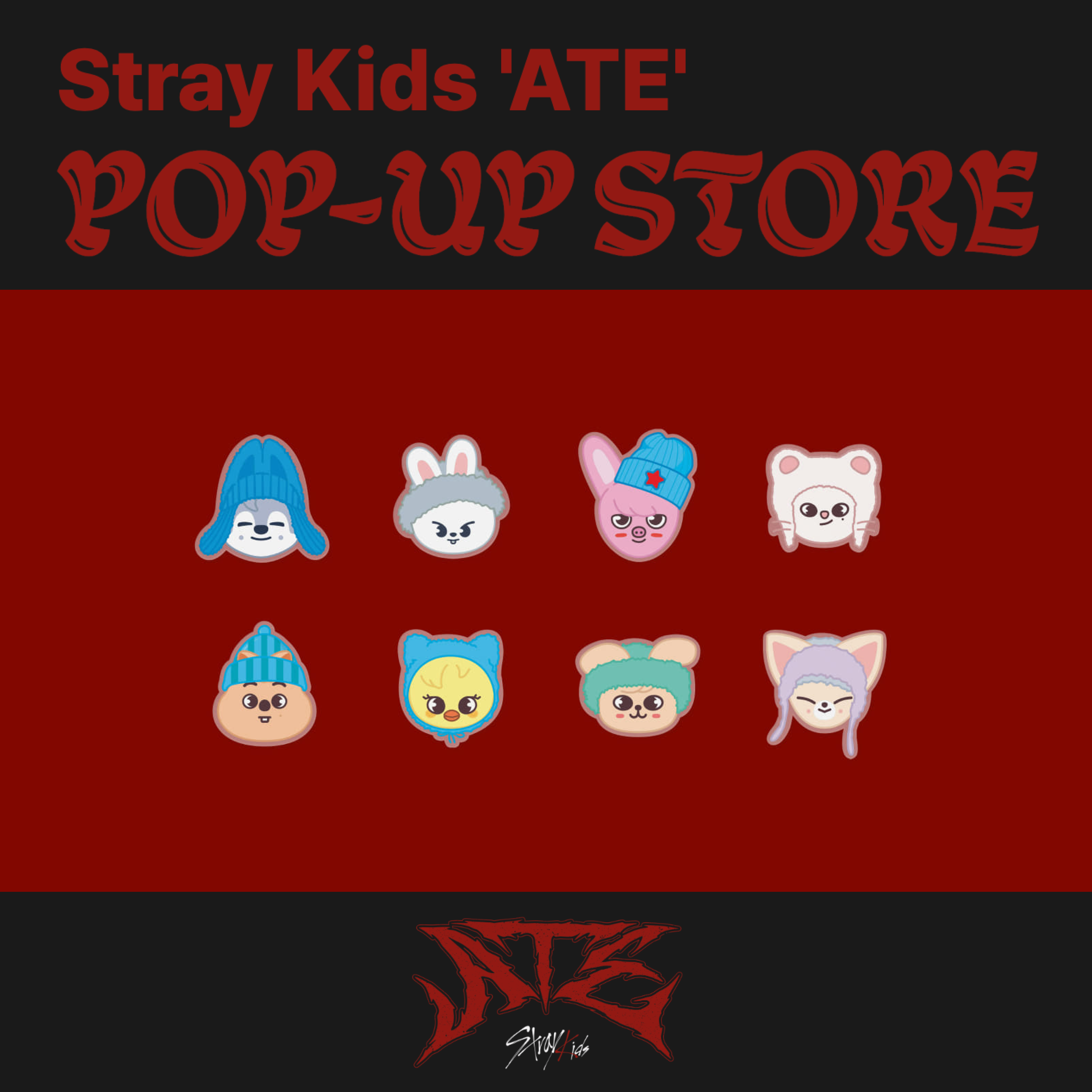 [PRE-ORDER] Stray Kids ATE POP-UP STORE OFFICIAL MD ACRYLIC POP HOLDER ...